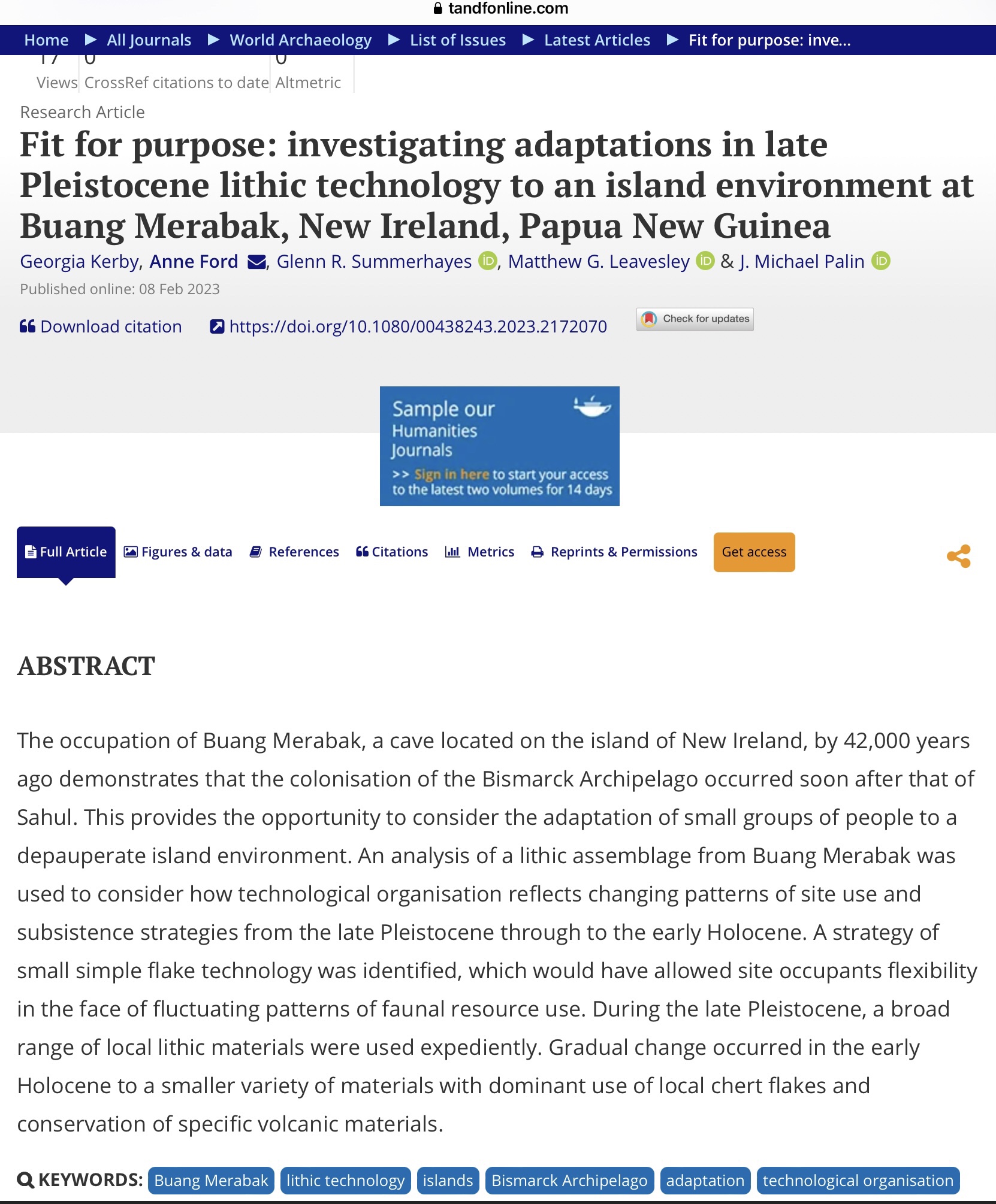 People & Society – Sahul perspectveis